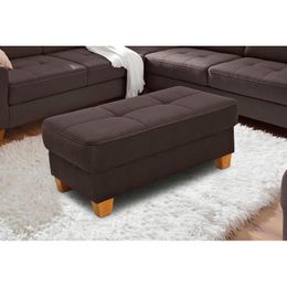 OTTO home Hocker &raquo;Puccini&laquo; mit Kontrastnaht braun Luxus-Microfaser Lederoptik (100% Polyester);Luxus-Microfaser ALTARA NUBUCK (100% Polyester) B/H/T: 