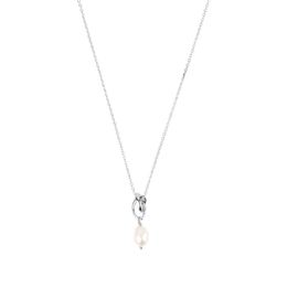 Tom Tailor Damen Tom Tailor Kette mit Anh&auml;nger &raquo;Knoten-Motiv&laquo; mit S&uuml;&szlig;wasserzuchtperle silber Perlen Silber 925 (Sterlingsilber), L: 45 B: 1,2mm