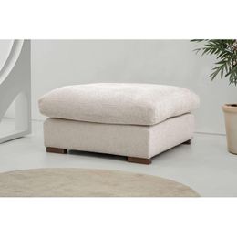 OTTO home Polsterhocker &raquo;Coray&laquo; mit Federn und Daunen beige 100% PES B/H/T: 92cm x 47cm x 92cm, Chenille