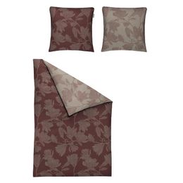 Irisette Wendebettw&auml;sche &raquo;Glamour 8502&laquo; 2 Stk. edel und hochwertig rot Mako-Satin, Obermaterial: 100% Baumwolle B/L: 155cm x 220cm, 1 Stk., 1 Stk., Mako-Satin,