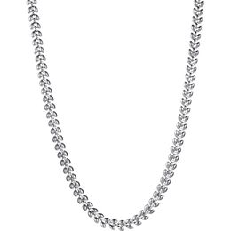 Firetti Damen Edelstahlkette &raquo;Schmuck Geschenk Edelstahl Halsschmuck Halskette Weizen&auml;hren&laquo; silber Edelstahl, L: 46 B: 5,2mm