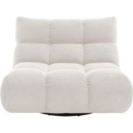 Home Affaire 1,5-Sitzer &raquo;Cozy Bubble, 360&deg; drehbarer Sessel, Breite 107 cm&laquo; mit eleganter Steppung, Rundumbezug & weicher Polsterung wei&szlig; 95% 