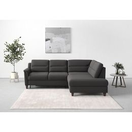 Sit & More sit&more Ecksofa &raquo;Far&ouml; L-Form&laquo; inklusive Federkern, wahlweise mit Schlaffunktion und Bettkasten grau B/H/T: 251cm x 90cm x 187cm, Luxus-Microfaser 