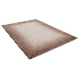 Theko Teppich &raquo;Hula&laquo; rechteckig 18 mm H&ouml;he besonders weich durch Microfaser, ideal im Wohnzimmer & Schlafzimmer beige Kunstfaser B : 60cm 1 Stk., 18mm