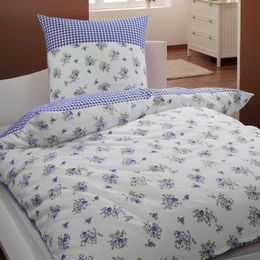 Dyckhoff Bettw&auml;sche &raquo;Vera&laquo; 2 Stk. aus Weichfrottier blau Frottee, Obermaterial: 75% Baumwolle, 25% Polyester B/L: 155cm x 220cm, 1 Stk., 1 Stk., Frottee, B/L: 