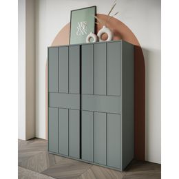 Home Affaire Highboard &raquo;VEDDEL&laquo; H&ouml;he ca.140 gr&uuml;n Holzwerkstoff, Melamin B/H/T: 103,4cm x 139,5cm x 40cm, 2 Stk., 4 Stk.