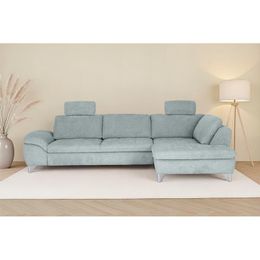 Die PlanBar Ecksofa &raquo;Ottomane MP-IN14007 L-Form, Breite 306 cm&laquo; wahlweise mit Schlaffunktion und verstellbaren Kopfst&uuml;tzen 100% Polyester B/H/T: 306cm
