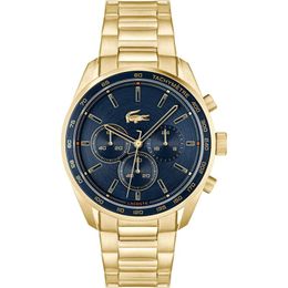 Lacoste Herren Chronograph &raquo;BOSTON&laquo; Armbanduhr, Quarzuhr, Herrenuhr, Tag, Stoppfunktion,Edelstahlarmband gold Einheitsgr&ouml;&szlig;e
