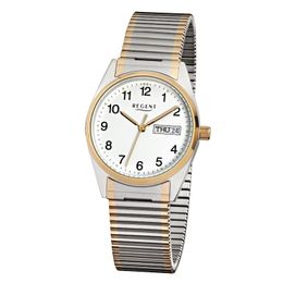 Regent Uhren Regent Herren Quarzuhr Armbanduhr, Herrenuhr, Edelstahlarmband, analog, Tag, Wochentag silber Einheitsgr&ouml;&szlig;e