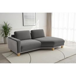 Sit & More sit&more Ecksofa &raquo;Concept&laquo; Modernes Sofa in drei Fu&szlig;farben zur Auswahl grau 100% Polyester B/H/T: 237cm x 84cm x 126cm, Longchair rechts,mit Fu&szlig; Buche