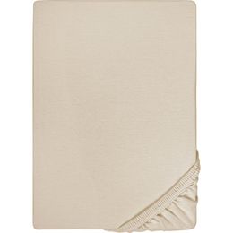 Biberna Spannbettlaken &raquo;Marc&laquo; aus Baumwolle, f&uuml;r Matratzen bis 22 cm H&ouml;he, Bettlaken, Spannbetttuch grau Jersey, Obermaterial: 100% Baumwolle B/L: 200cm, 1 
