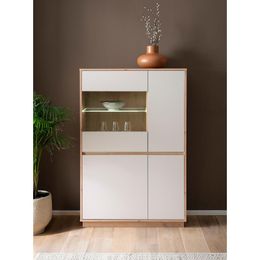Home Affaire Vitrine &raquo;Sonora, moderne Glasvitrine, Stauraumelement, Schrank&laquo; filigrane Rahmenoptik, ausreichend Stauraum, vielseitig einsetzbar wei&szlig; 