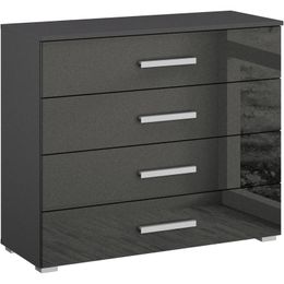 Rauch Schubkastenkommode &raquo;Sideboard Kommode Schubkastenkommode KOLUNA mit Hochglanzfront&laquo; Breite 80 cm mit moderner Dekorfront, vier gro&szlig;e und 