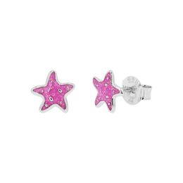 Prinzessin Lillifee Damen Paar Ohrstecker &raquo;Seestern-Motiv&laquo; Emaille pink Silber 925 (Sterlingsilber)