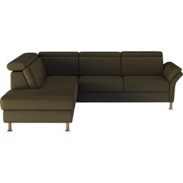 OTTO home Ecksofa &raquo;Calypso L-Form&laquo; mit Relaxfunktion motorisch im Sofa 2,5- Sitzer gr&uuml;n 100% Polyester B/H/T: 259cm x 85cm x 227cm, Luxus-Microfaser 