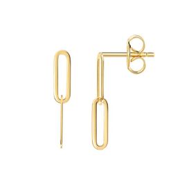 Firetti Damen Paar Ohrstecker &raquo;Schmuck Geschenk Gold 375 Ohrschmuck Ohrringe Oval&laquo; Gelbgold 375