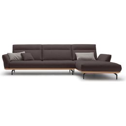 Creation BY ROLF BENZ Ecksofa &raquo;CR.460, Design-Sofa der Extraklasse, verstellbare R&uuml;ckenlehne, L-Form&laquo; Sockel in Eiche, Winkelf&uuml;&szlig;e in Umbragrau, Breite