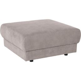 OTTO home Hocker &raquo;Hobro&laquo; in 3 Bezugsstoffen und vielen Farben grau Luxus-Microfaser Lederoptik (100% Polyester);Struktur grob (100% Polyester);