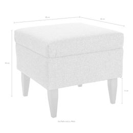 Home Affaire Hocker &raquo;Asino&laquo; grau Struktur (100% Polyester);Struktur/Blume (100% Polyester) B/H/T: 48cm x 40cm x 48cm, Struktur grob