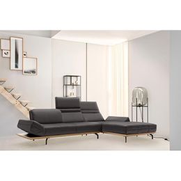 Creation BY ROLF BENZ Ecksofa &raquo;CR.420, Designecksofa, bequem, verstellbare R&uuml;ckenlehne, L-Form&laquo; in 2 Qualit&auml;ten, Holzrahmen in Eiche Natur oder 