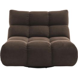 Home Affaire 1,5-Sitzer &raquo;Cozy Bubble, 360&deg; drehbarer Sessel, Breite 107 cm&laquo; mit eleganter Steppung, Rundumbezug & weicher Polsterung braun 95% 