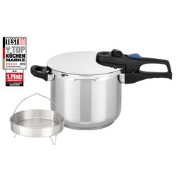 ELO Schnellkochtopf &raquo;Praktika Plus 6l mit D&uuml;nsteinsatz&laquo; Set, 3 Stk. tlg. Edelstahl 18/10 Edelstahl 18/8 silber &Oslash; 22cm