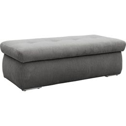 DOMO collection Hocker &raquo;NMORIC&laquo; mit Stauraumfach, auch in Cord grau 100% Polyester B/H/T: 136cm x 43cm x 64cm, Cord