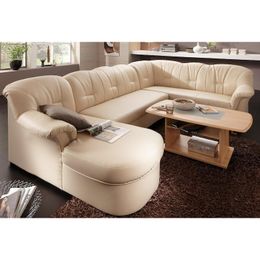 DOMO collection Wohnlandschaft &raquo;Papenburg, zeitlose R&uuml;ckensteppung, bequem, U-Form, Breite 297cm&laquo; in gro&szlig;er Farbvielfalt, wahlweise mit Bettfunktion 