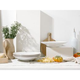 Creatable Pastateller &raquo;Vintage Nature, Teller Set, 4-tlg.&laquo; Naturverbundenes Design, Vielseitig einsetzbar wei&szlig; Porzellan 27cm