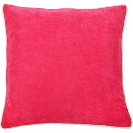 done. Dekokissen &raquo;Joy&laquo; unifarben, Rei&szlig;verschluss, Kissenh&uuml;le ohne F&uuml;llung, 1 St&uuml;ck pink Polyester B/L: 45cm x 45cm, 1 Stk.