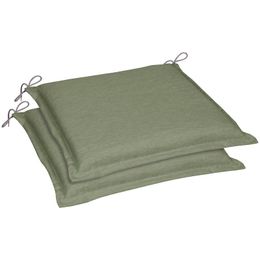 GO-DE Sitzkissen &raquo;Dora&laquo; 2er Set, 45x47 cm gr&uuml;n Polyester B/L: 47cm x 45cm, 2 Stk.