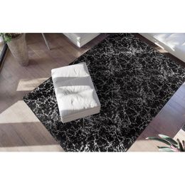 me gusta Teppich &raquo;Bijou 225&laquo; rechteckig 20 mm H&ouml;he Glanz Effekt, Wohnzimmer silber Polyester B : 120cm 1 Stk., 20mm, L: 170cm