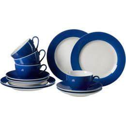 Ritzenhoff & Breker Kaffeeservice &raquo;Doppio&laquo; Geschirr-Set blau Porzellan 12 Stk.