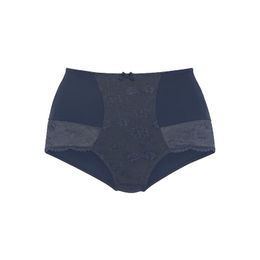 Nuance By Lascana Damen Nuance by Lascana High-Waist-Panty mit Spitzeneins&auml;tzen blau 52/54