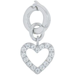 Amor Damen Charm Herz &raquo;2038516&laquo; mit Zirkonia (synth.) silber Einheitsgr&ouml;&szlig;e