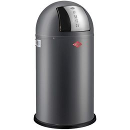 Wesco M&uuml;lleimer &raquo;Pushboy&laquo; 1 Beh&auml;lter Abfallsammler, 50 Liter grau Stahlblech B/H/T: 40cm x 75,5cm x 40cm, 50 l