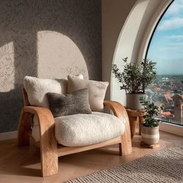 Livingwalls living walls Vliestapete &raquo;Vibes & Styles Fee &ndash; Wild Free Vliestapete&laquo; floral leicht strukturiert Filigranes Gr&auml;serdesign mit feinen Linien und 