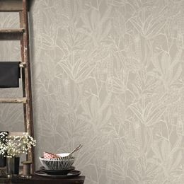 SUPERFRESCO EASY Vliestapete &raquo;Chaya&laquo; gebl&uuml;mt gepr&auml;gt 10mx52cm (ca. 5m2) braun Vlies B/L: 0,52m x 10m, Rollen: 1
