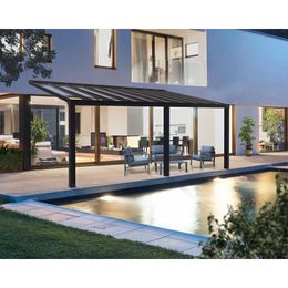 Terrassendach &raquo;Stockholm Alu Terrassen&uuml;berdachung&laquo; einfache DIY Montage grau Aluminium, Polycarbonat (PC) B/H/T: 732cm x 320cm x 331cm
