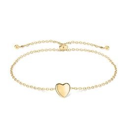 Tamaris Damen Armband &raquo;Schmuck Geschenk Edelstahl Armkette Bold Hearts Herz&laquo; gold 23cm, Edelstahl