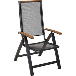 Merxx Gartensessel &raquo;Itanos&laquo; 1 Stk. tlg. Armlehnen aus Kunststoff in Holzoptik Kunststoff B/H/T: 59,5cm x 115cm x 71cm