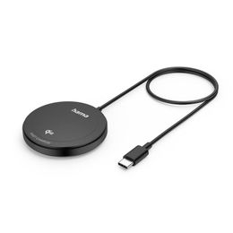 Hama Wireless Charger &raquo;Kabellose, induktive Ladestation, Qi Lader, 15W, Schnellladeger&auml;t Qi2&laquo; schwarz Aluminium Zum Beenden des Ladevorgangs einfach 