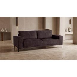 OTTO home 3-Sitzer &raquo;OLAND Luxus-Microfaser, Sofa, B: 224 cm, Skandi-Design&laquo; Struktur, Flachgewebe, Luxus-Microfaser, Boucle braun 100% Polyester B/H/T