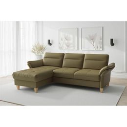 Sit & More sit&more Ecksofa &raquo;Pamela L-Form, Leder, B: 218 und 230 cm&laquo; optional Armteilverstellung, Schlaffunktion & Bettkasten B/H/T: 230cm x 90cm x 164cm, 