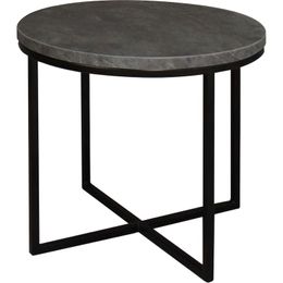 M&auml;usbacher Couchtisch &raquo;Couchtisch rund&laquo; Couchtisch rund Durchmesser 60cm, Metallgestell grau B/H/T: 50,5cm, Couchtisch Rund,Untergestell C