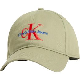 Calvin Klein Jeans Herren Baseball Cap &raquo;MONO LOGO EMBRO CAP&laquo; mit Logostickerei gr&uuml;n Einheitsgr&ouml;&szlig;e