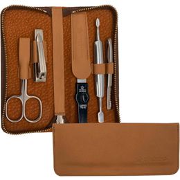 Pfeilring Pfeilring Manik&uuml;re-Etui Rei&szlig;verschlussetui Nappaleder beige B/H/T: 80mm x 180mm x 35mm 5 Stk.