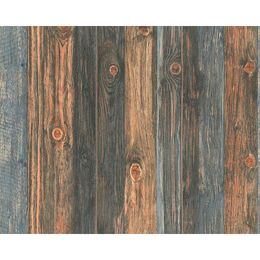 Livingwalls living walls Vliestapete &raquo;Best of Wood`n Stone 2nd Edition&laquo; Holz gestreift realistisch glatt Holztapete Tapete Holzoptik Tapeten Wohnzimmer Flur 