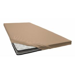 Estella Spannbettlaken &raquo;Jersey Topper aus Baumwolle mit Elasthan&laquo; f&uuml;r Topper bis 10 cm H&ouml;he braun Jersey, Obermaterial: 97% Baumwolle, 3% Elasthan B/L: 200cm,