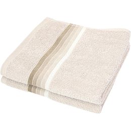 Dyckhoff Handt&uuml;cher &raquo;Chenille&laquo; wei&szlig; Frottier, Frottier B/L: 50cmx100cm, 2 Stk., Frottier